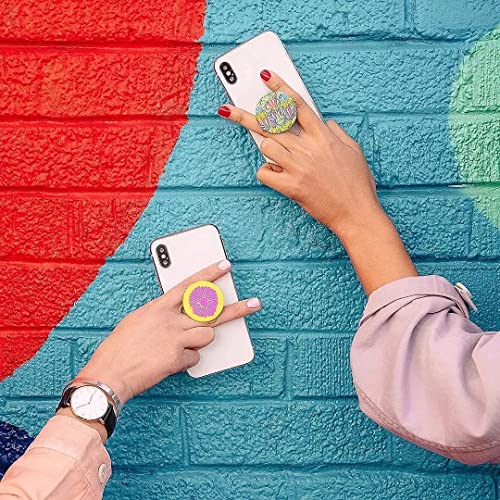 (3 Pack) Collapsible Phone Bracket 360°Rotary Grips for Phones & Tablets - White Heart Rose Gold Geometric Rose Gold Marble