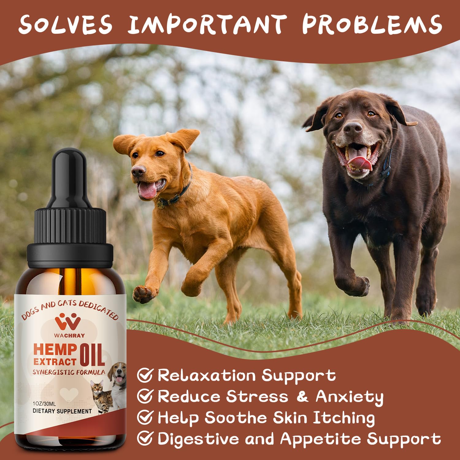 (2-Pack) Hemp Oil for Dogs Cats - Calming Drops Dog Relaxants - Help Pets Anxiety Stress Hip & Joint Pain Arthritis Sеizures Rеlief - Skin Нiр Jоint Hеalth - Organic Pet Hemp Oil Drops