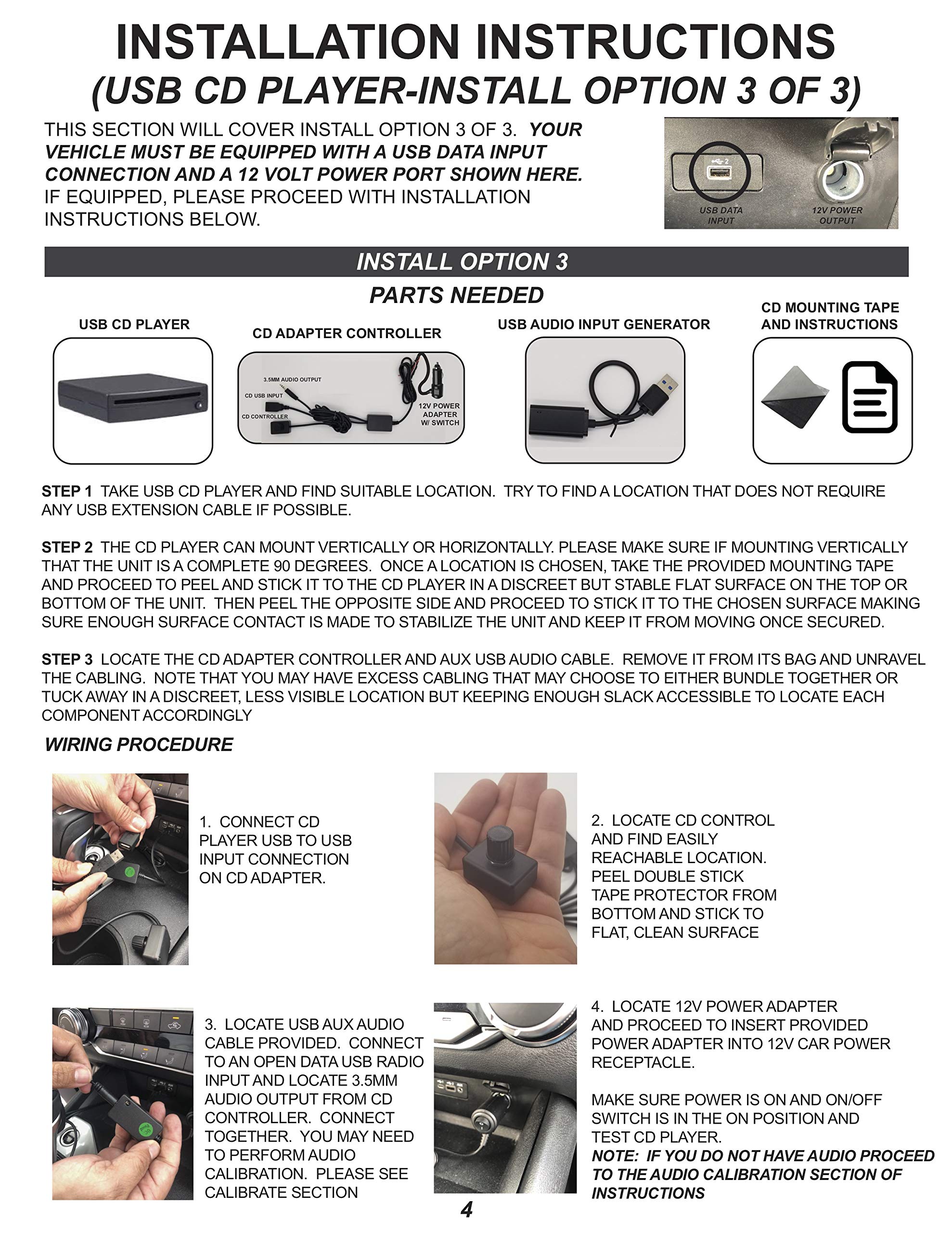 (AIE) – “Add-on” Car CD Player – Deluxe USB Integrated Kit - Universal Connection Guaranteed for Any Vehicle (3 Connection Options) – CDUSB-Deluxe