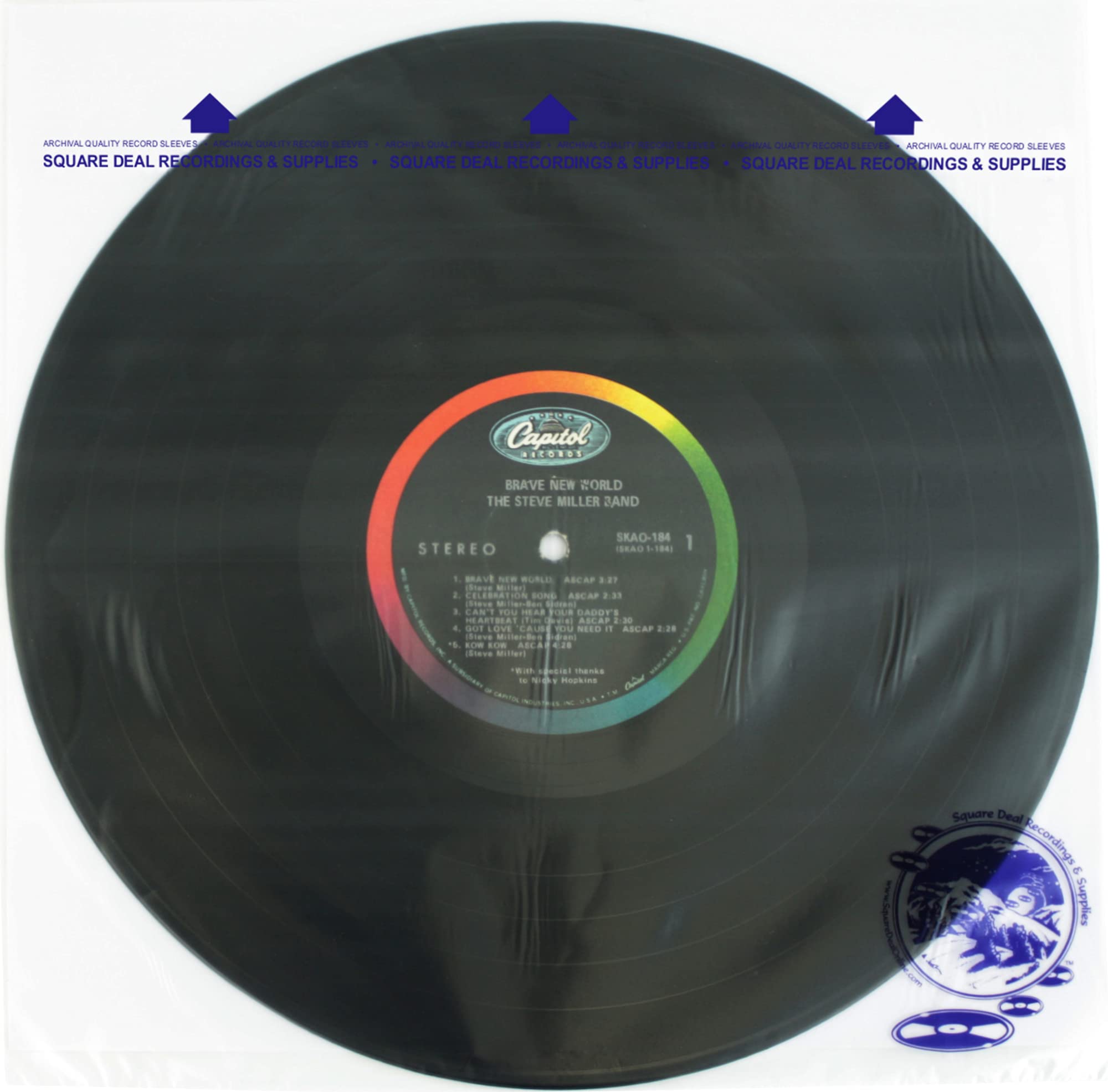 (300) 12" Record Inner Sleeves - 3-Layers of Archival Quality, Anti-Static HDPE with Rice Paper Enclosed Insert for Extra Rigidity #12IM