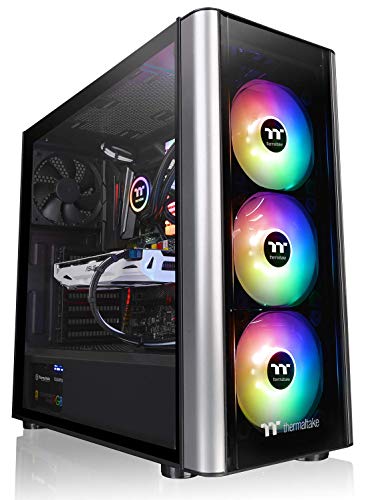 Thermaltake Level 20 MT Motherboard Sync ARGB ATX Mid Tower Gaming Computer Case with 3 120mm ARGB 5V Motherboard Sync RGB Fans +1 120mm Rear Fan Pre-Installed CA-1M7-00M1WN-00, Black
