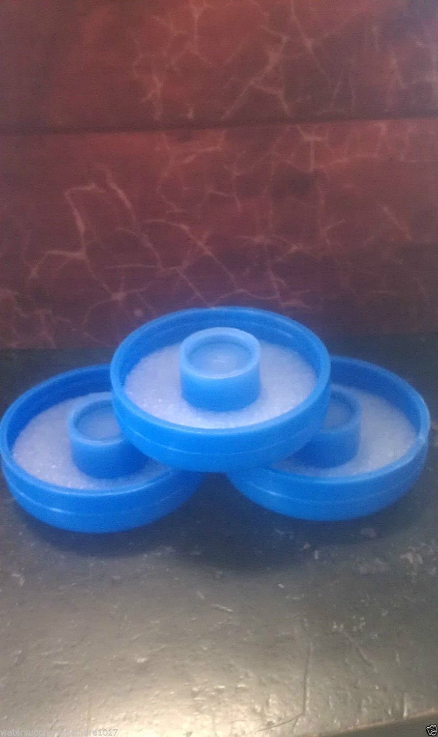 (Bag of 3) No spill reusable crown top water bottle push caps 55 mm