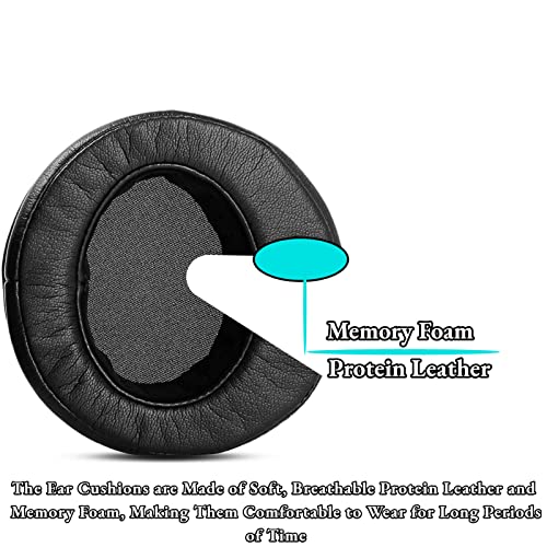 1 Pair Black Replacement Ear Pad Cushion Pillow Compatible with Status Audio CB-1 Headphones Earpad