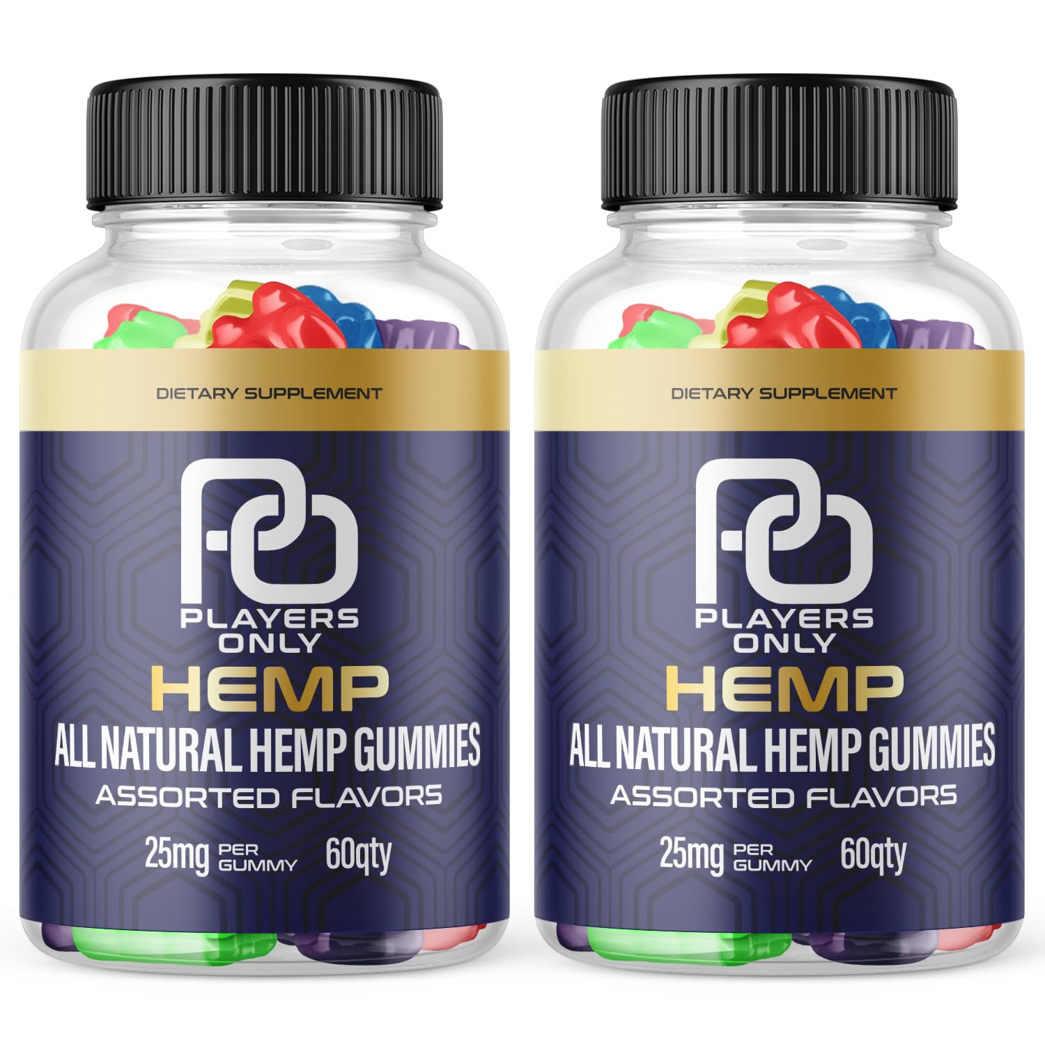 (2 Pack) Pro Players Only Gummies - Pro Players Only Hemp Premium Blend Hemp, Pro Players Only Hemp Extract Gummies, Pro Players Only Advanced Formula Supplement (120 Gummies)