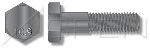 (20 pcs) Metric DIN 960 M14X1.5X100 Fine Thread Hex Head Cap Screw with Part Thread Class 10 Steel