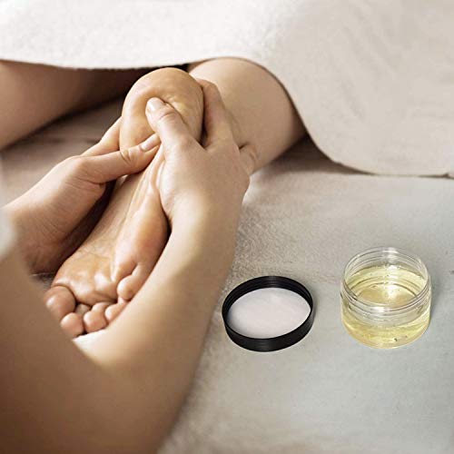 1 Ounce Plastic Cosmetic Jars Leak Proof Clear Container with Lid for Cream, Lotion, Powder, ointment, etc, 12 Pcs.