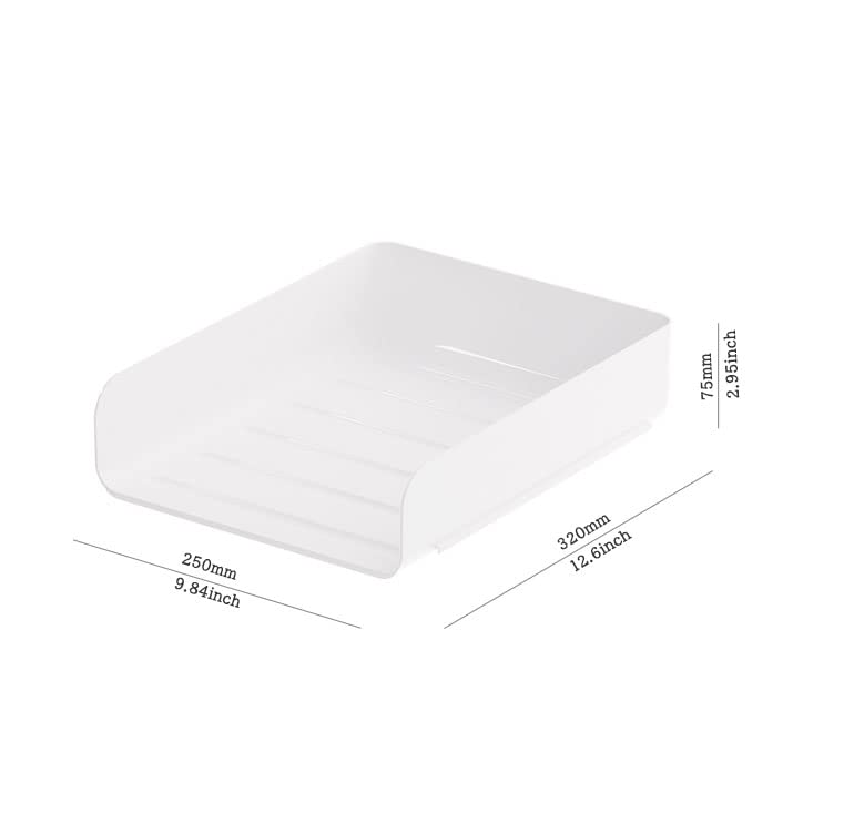 (4pcs Pack) HKeeper Stackable Paper Trays,Letter Tray Organizer,Office Desktop Organizer,A4 Paper Holder,Supplies Magazine,File Documents,Receipts（White）
