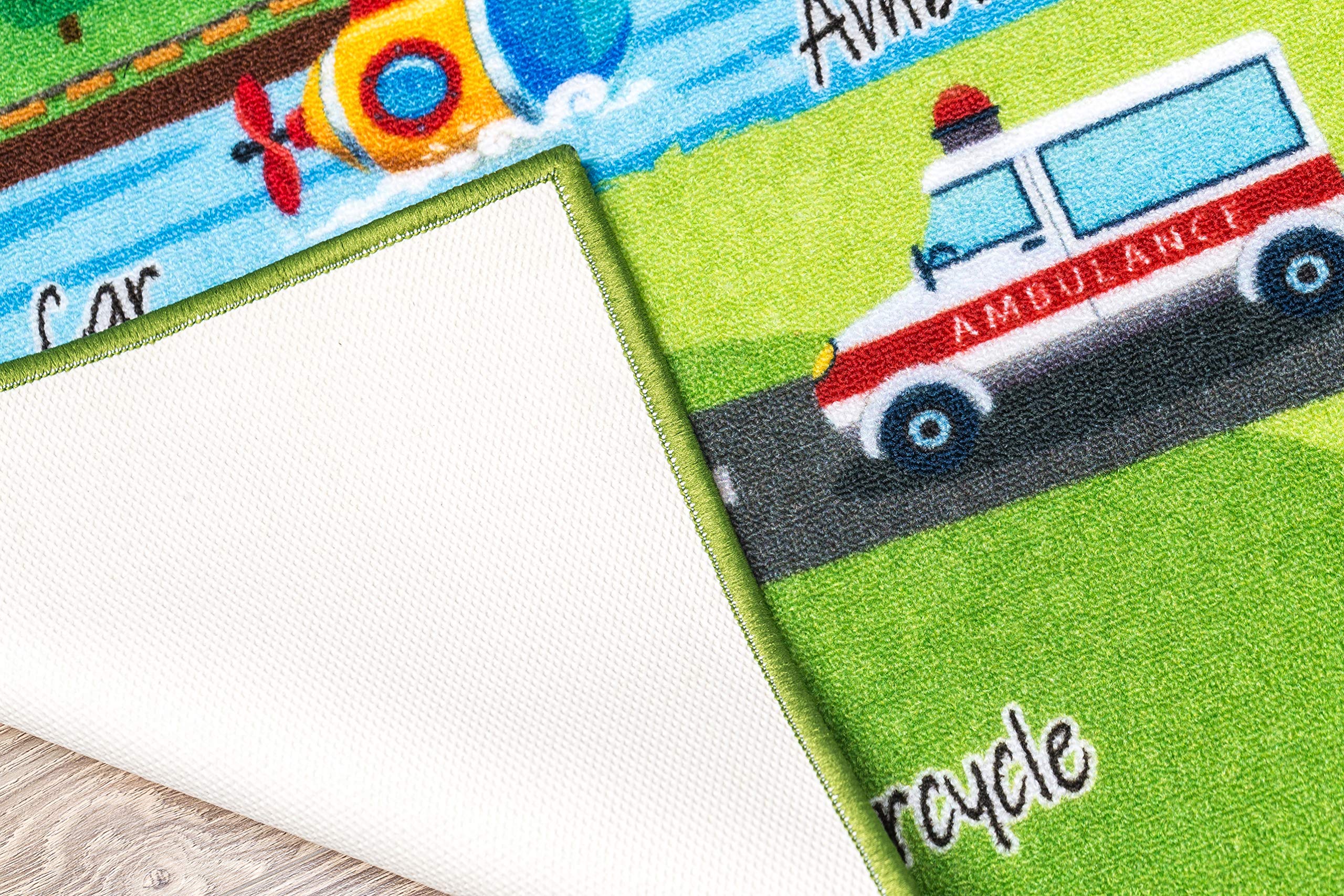Furnish my Place 764 Transportation Rug | HD Modes of Transportation Children Educational | Classroom | Nursery Room Area Rug | Multicolor (3'3"x6'6")