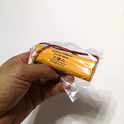 (5 Pack) Unitech Dual-Lite 0120859 Ni-CD AA 650mAh All Fit E1021R LITHONIA D-AA650Bx4 4.8V EJW-NI-CAD 800mah BYD D-AA650B-4 Exit Sign Emergency Light NiCad Battery Pack Replacement