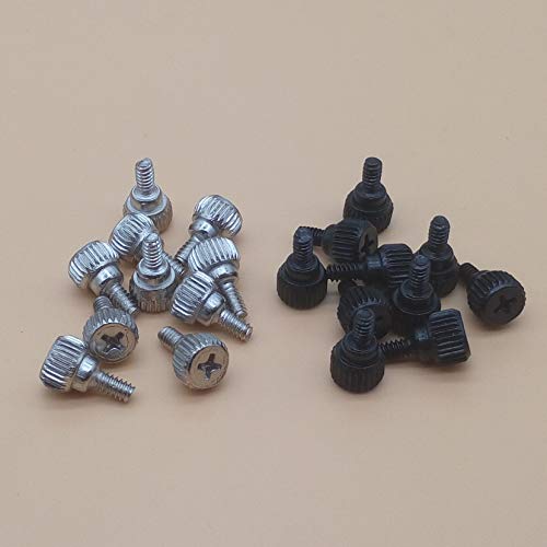 10 PCS PC for Computer Case Thumbscrews M3.5 Thumb Screws Black Silver - (Size: Silver 10Pcs) SCRW-020491