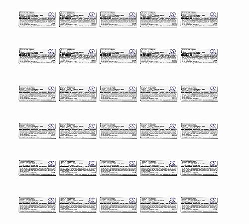 (30 Pack) XSP Battery for Cisco 8821 CP-8821-EX-K9-BUN CP-8821-K9-BUN Wireless IP Phone 8821 PN CP-BATT-8821 GP-S10-374192-010H 74-102376-01 (1700mAh)