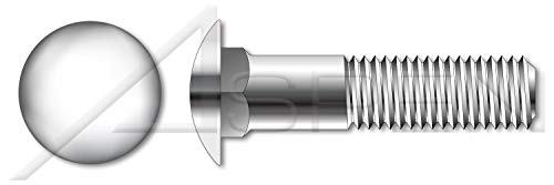 (50 pcs) M10-1.5 X 200mm, DIN 603 / ISO 8677, Metric, Carriage Bolts, Round Head, Square Neck, A4 Stainless Steel