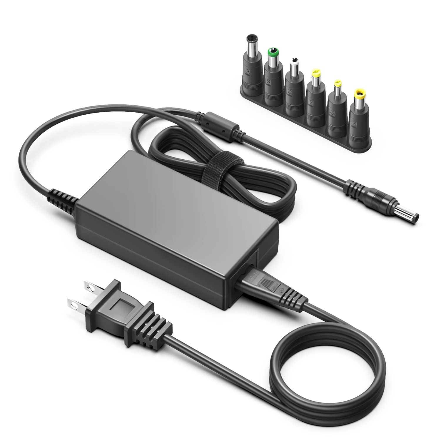 [UL Listed] HKY 15V 60W Universal AC/DC Adapter Switching Power Supply with 6 Selectable Adapter Tips, AC to DC 15V 4A (15V 3.5A,15V 3A,15V 2A,15V 2.5A Compatible) Power Cord Cable Wall Plug Charger