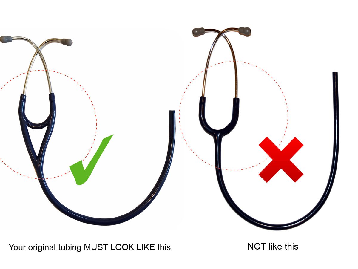 (Stethoscope Binaural) Replacement Tube by Reliance Medical Compatible with Littmann® Master Cardiology® Stethoscope - TUBING (NAVY)