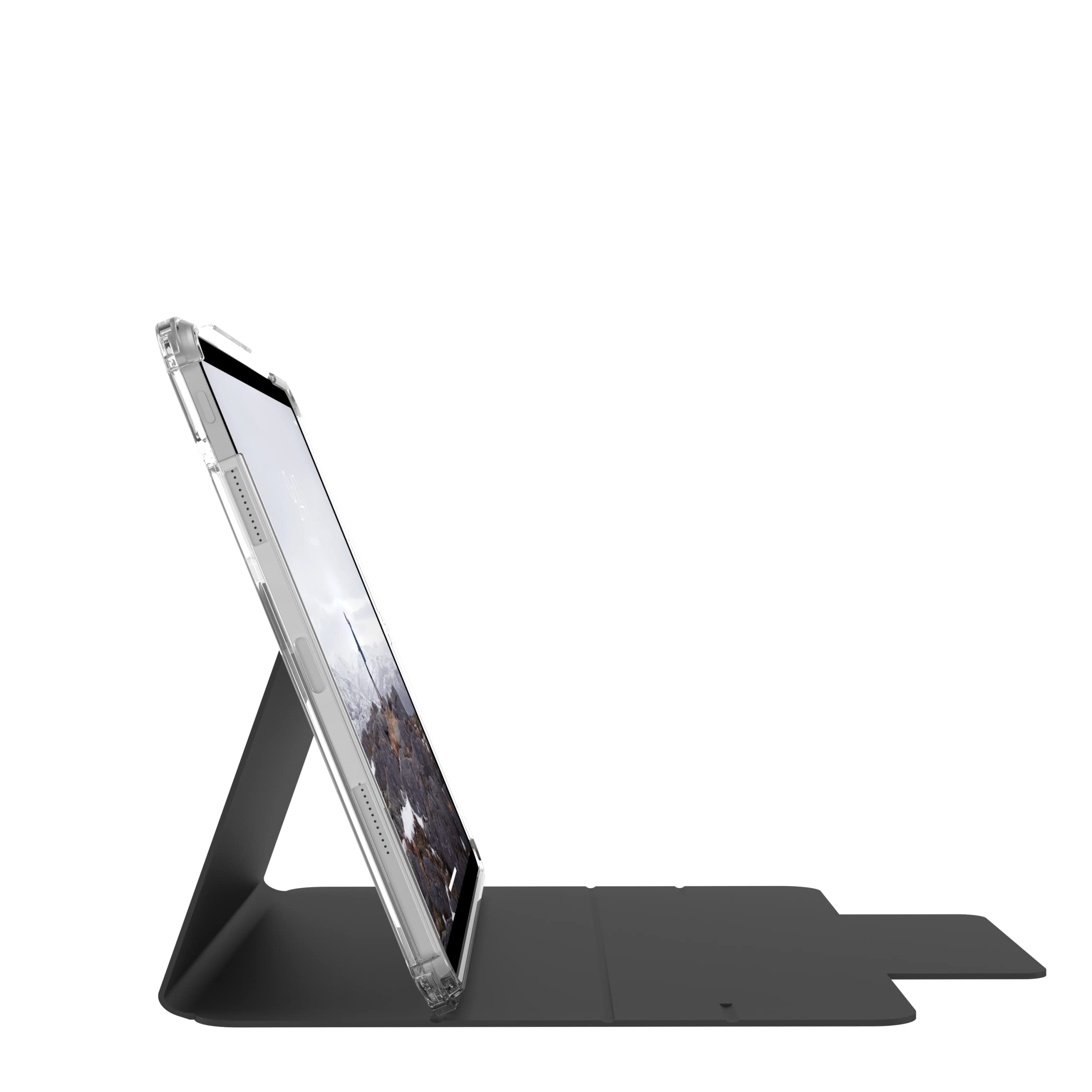 [U] by UAG iPad Pro 12.9" (6th Gen 2022, 5th Gen 2021) Case Black Lucent Lightweight Slim Shockproof Smart Folio Protective Cover with Auto/Sleep Wake & Pencil Holder