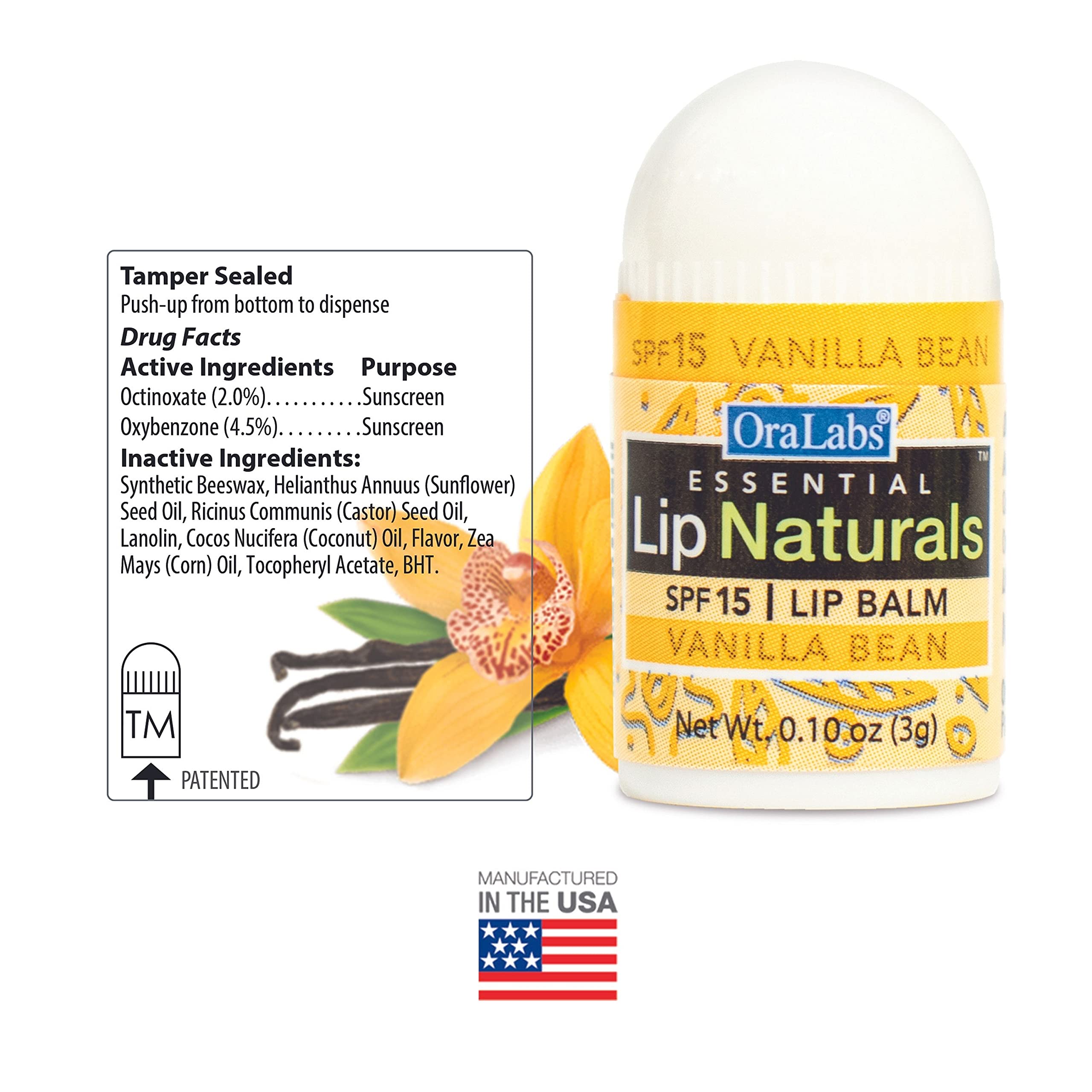 Lip NaturalsĀ® | 12-Count Assorted Mini Lip Balm with Sunscreen (SPF-15) & 1 Lip Balm Keychain | Made in USA | Lip Balm Pack with 3 Flavors: Tea Tree Mint, Vanilla Bean, & Bing Cherry (0.10oz/3g Each)