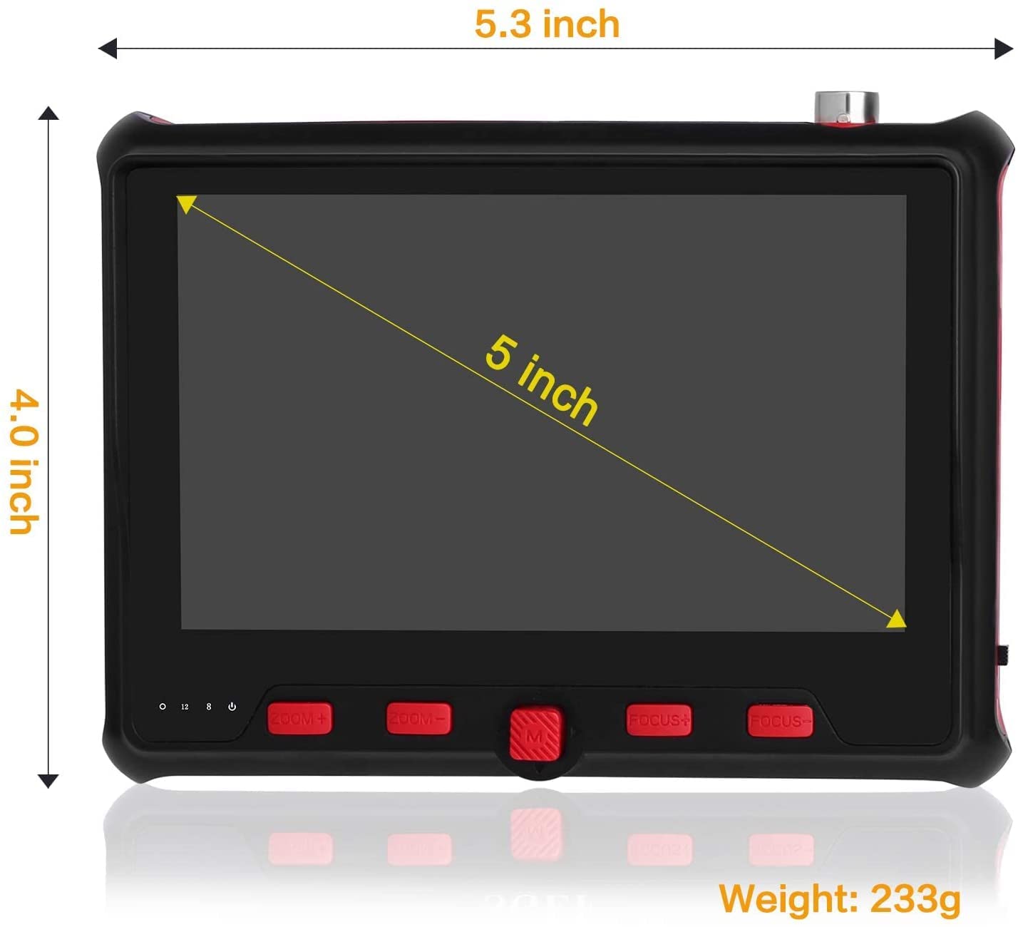 【Upgrade】 Portable Wrist CCTV Tester,5'' LCD Monitor,HDMI in &VGA in,Camera Debugging Helper