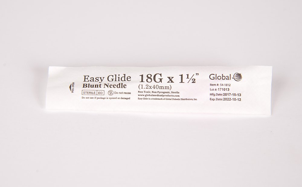 (QTY 100) 18 ga x 1-1/2" Dispensing Needle, Blunt Tip