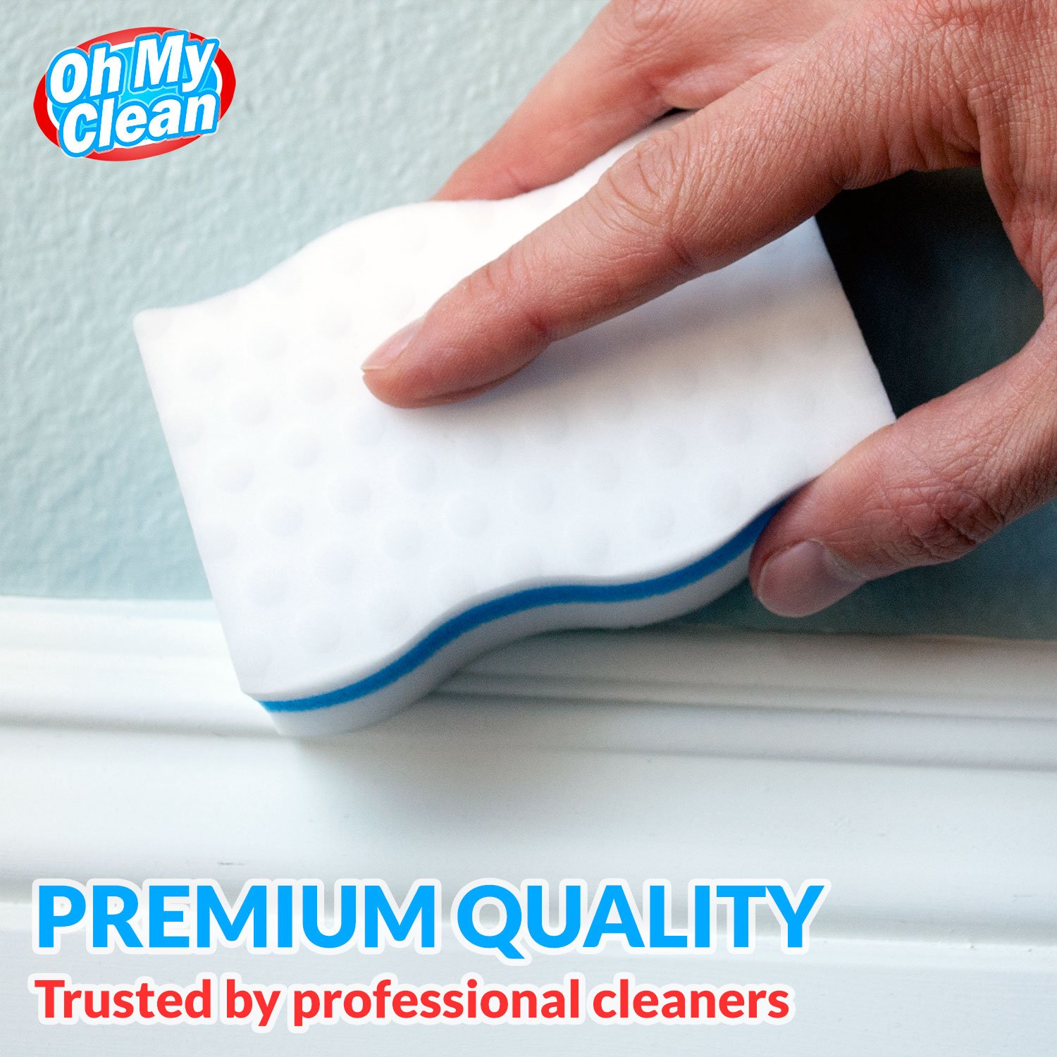 (25 Pack) Extra Durable Eraser Sponge - Extra Thick, Long Lasting, Premium Melamine Sponges in Bulk - Multi-Purpose Power Scrubber - Bathroom, Kitchen, Floor, Bathtub, Toilet, Baseboard, Wall Cleaner