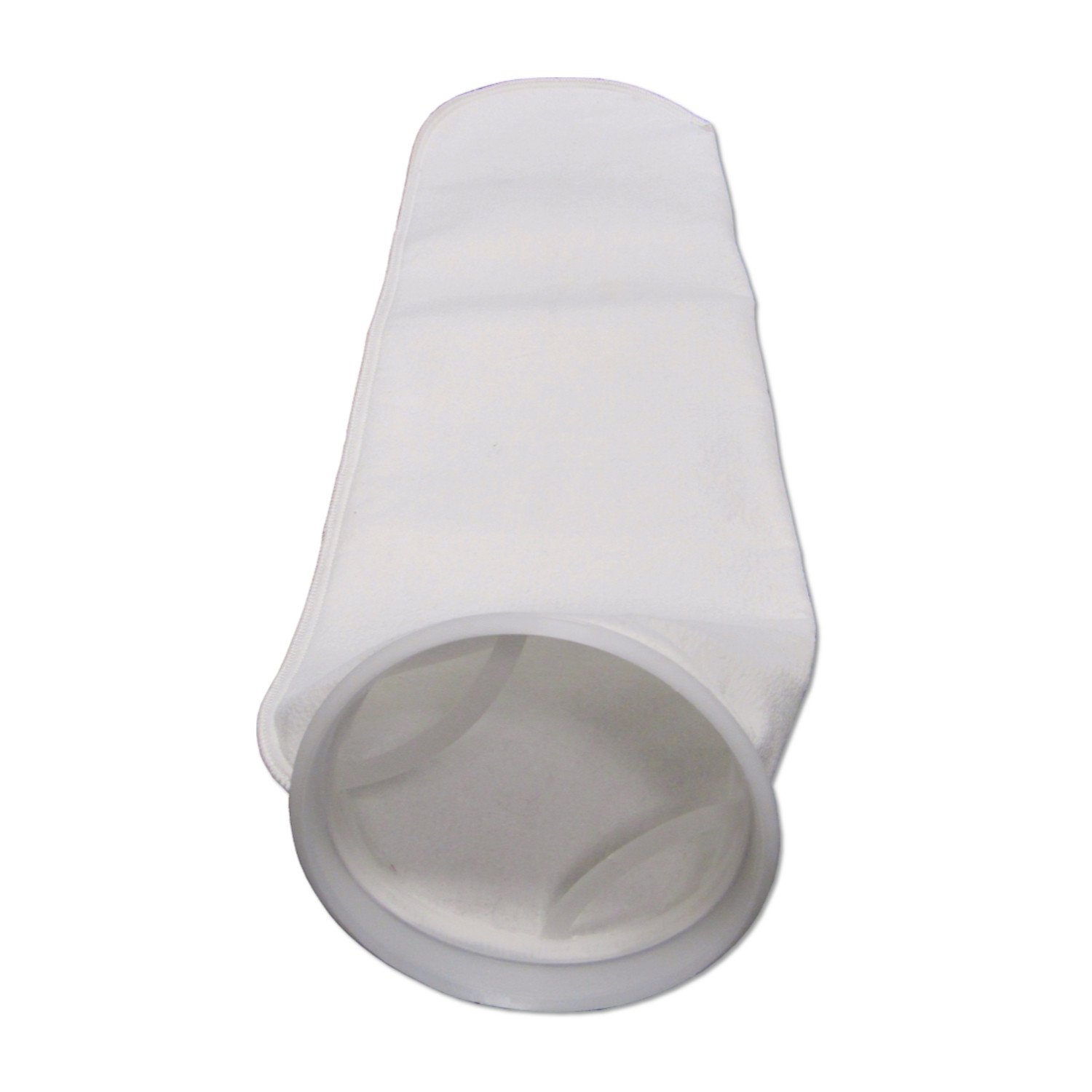 (50 Pack) #2 Size -25 Micron Liquid Filter Bags - Polyester Felt with Polypropylene Ring, 7-1/16" Diameter x 32" Length, High-Temperature Rated, Welded Seam, 4.4 Sq. Ft. Surface Area