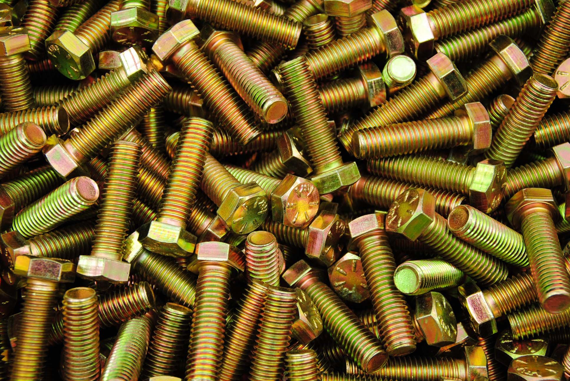 (50) Hex Head 1/2-13 x 1-3/4" Grade 8 Bolts Yellow Zinc Cap Screws