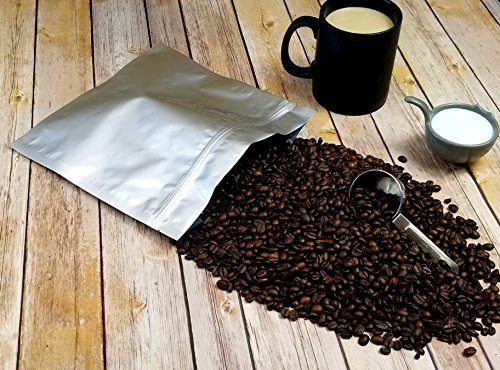(50) 2 Quart 5 Mil Zip Seal Genuine Aluminum Foil Single Color Mylar Bags for Herb, Food and Organics Storage (10"x10") (50)
