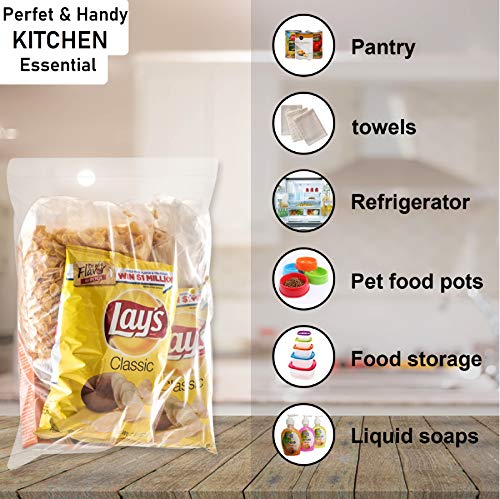 [ 40 COUNT ] Regular Roaster Clear Big Storage Bag 16" x 18", 3.5 Gallon Large & Strong Clear - ZIPPER TOP - Bags, Total 40 Bags