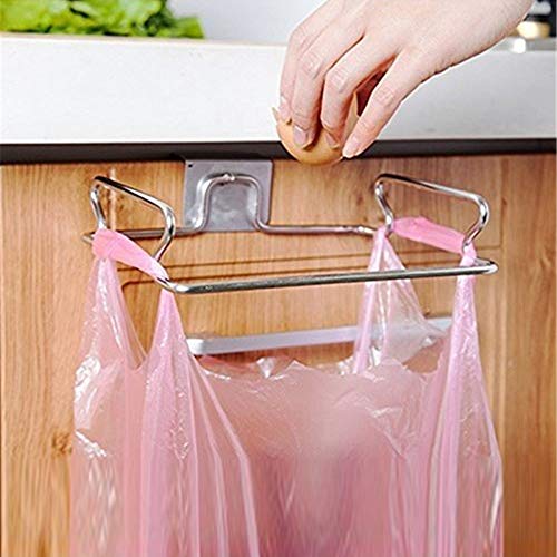 *m·kvfa* Metal Hanging Garbage Bags Rack Kitchen Wash Cloth Towel Storage Shelf Wall Hanging Cupboard Cabinet Stand Organizer Shelf for Toilet Bathroom Living Room