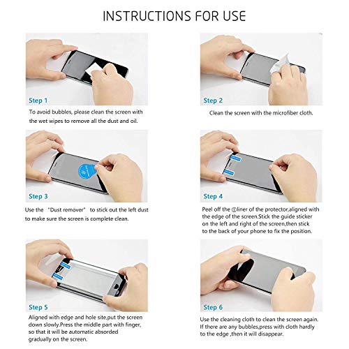 [2 Pack] YWXTW Galaxy S10 Plus Privacy Screen Protector, Tempered Glass Anti-Spy 9H Hardness Black Film for Samsung Galaxy S10 Plus, 3D Touch Anti-Peek Anti-Scratch Bubble Free Easy Install