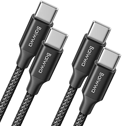 [2-Pack, 3.3ft] USB C to USB C Cable, 60W PD Super Fast Charging Type C Charger Cord Braided for Samsung Galaxy S23/S22/S21/S20 Ultra Plus 5G Note 20/10 A52 A75 A80, Pixel 7 6 5 4a XL, iPad Air/Pro