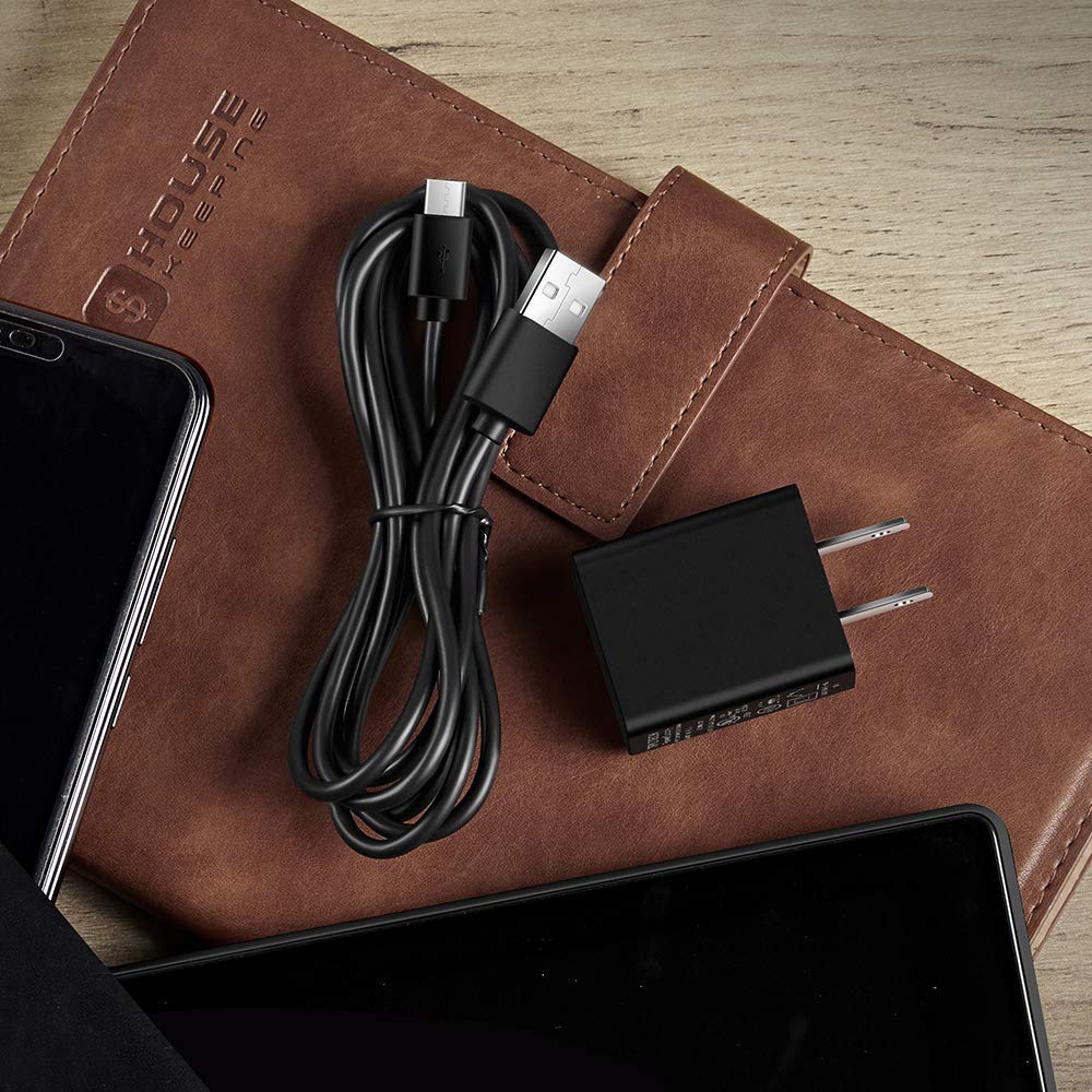 [UL Listed] USB Wall Adaptive Tablet Charger Compatible with Alcatel 3T 8.0 10 2018, Alcatel Joy Tab 8.0 2019, Alcatel A30 9024W Tablet 8", TKEE Mini, Dragon Touch K10, 5FT USB Charging Cable