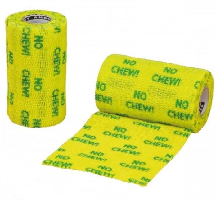 (6 PACK) PETFLEX NO CHEW BANDAGE 4" BY 5 YARDS EACH ROLL
