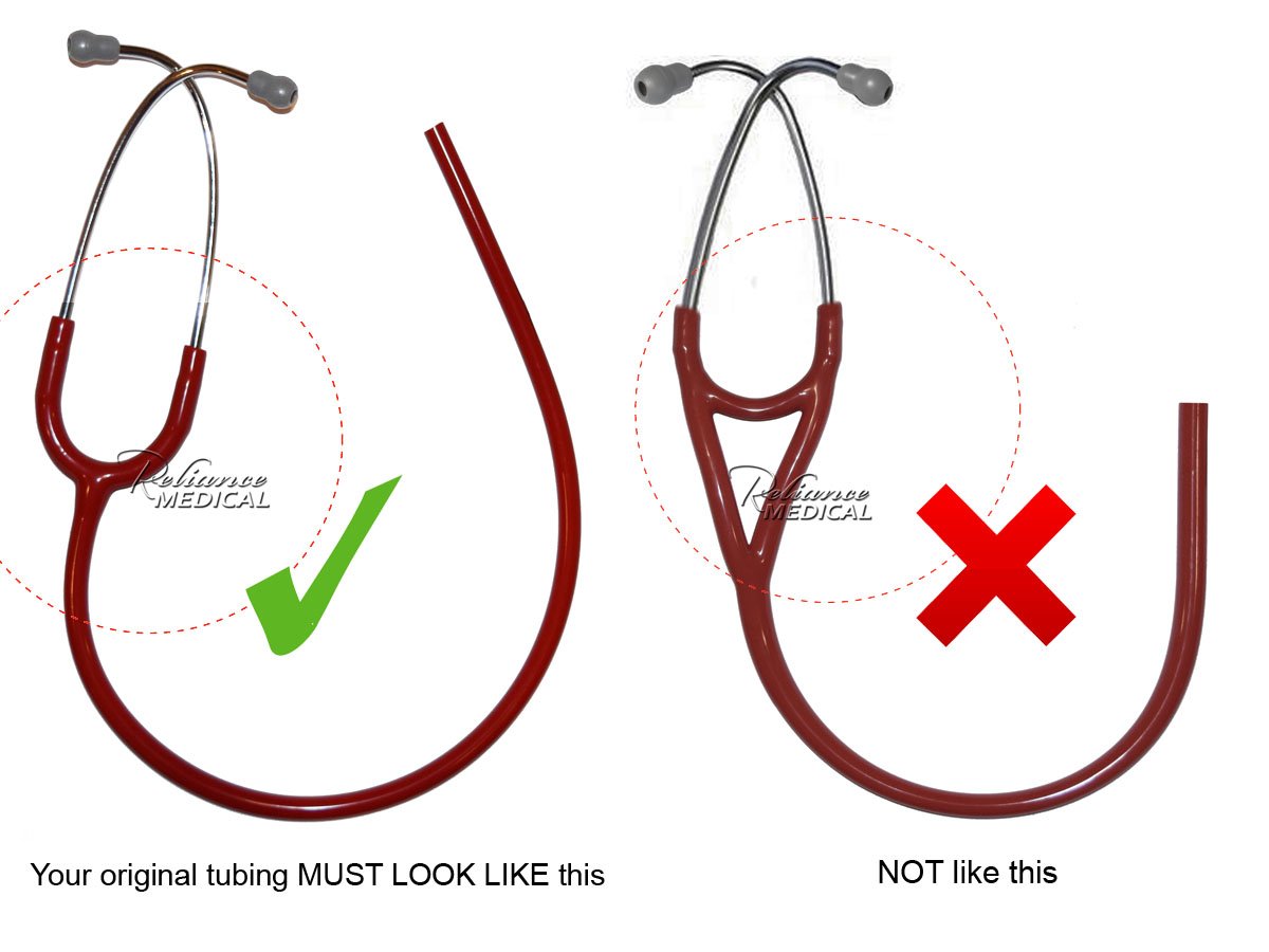 (Stethoscope Binaural) Replacement Tube by Reliance Medical fits Littmann® Classic II PEDIATRIC Stethoscope - TUBING RASPBERRY Color