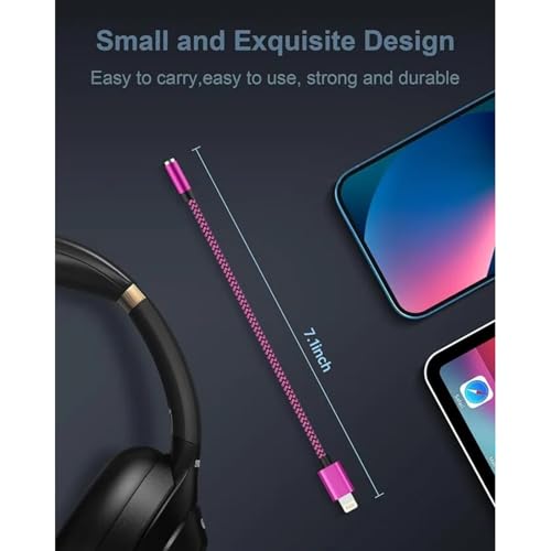 [Apple MFi Certified] 2Pack iPhone Headphone Adapter, Lightning to 3.5mm Headphone Audio Aux Jack Adapter iPhone Dongle Car/Home for iPhone 14 13 12 11 Pro Max Plus Mini XR XS 8