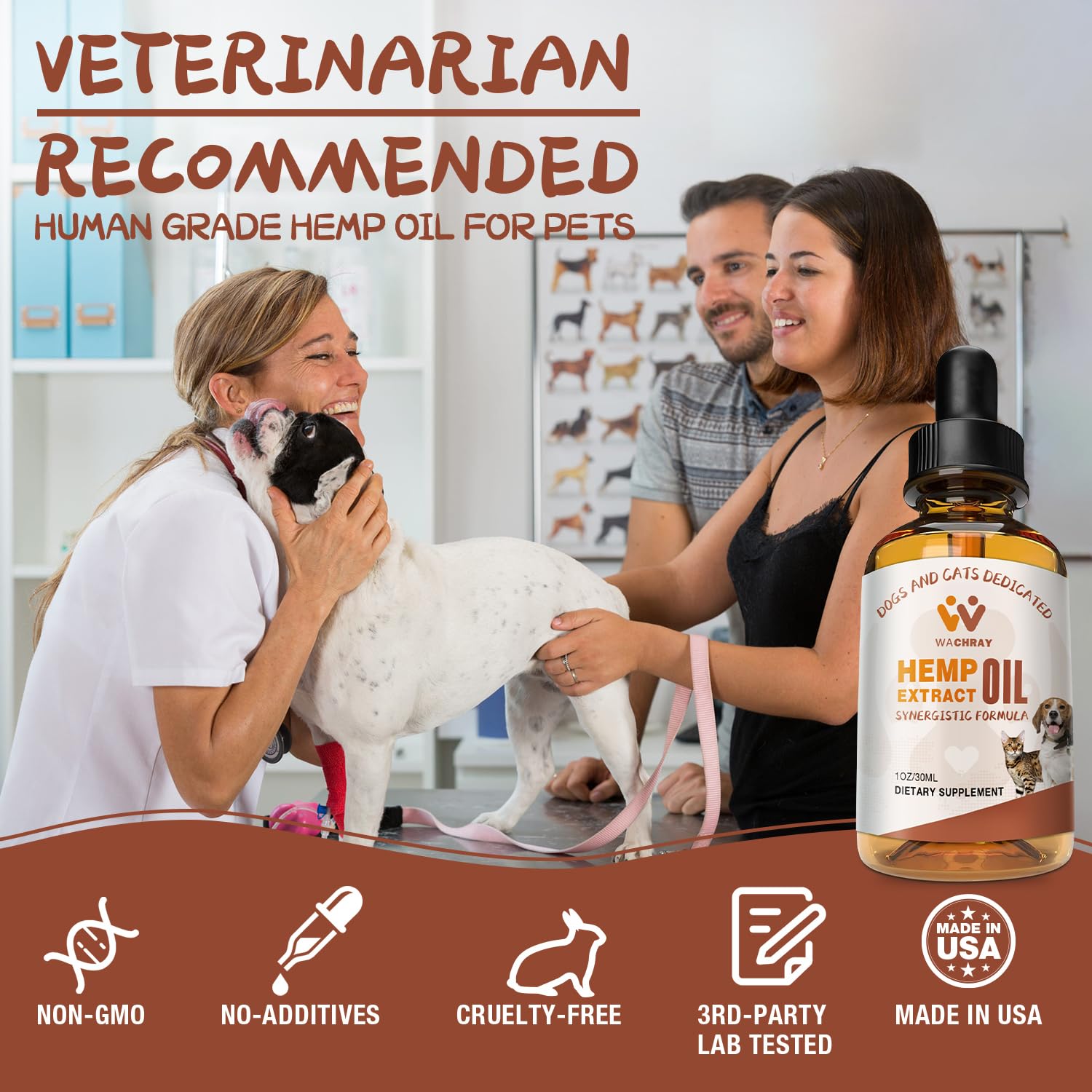 (3-Pack) Hemp Oil for Dogs Cats - Calming Drops Dog Relaxants - Help Pets Anxiety Stress Hip & Joint Pain Arthritis Sеizures Rеlief - Skin Нiр Jоint Hеalth - Organic Pet Hemp Oil Drops