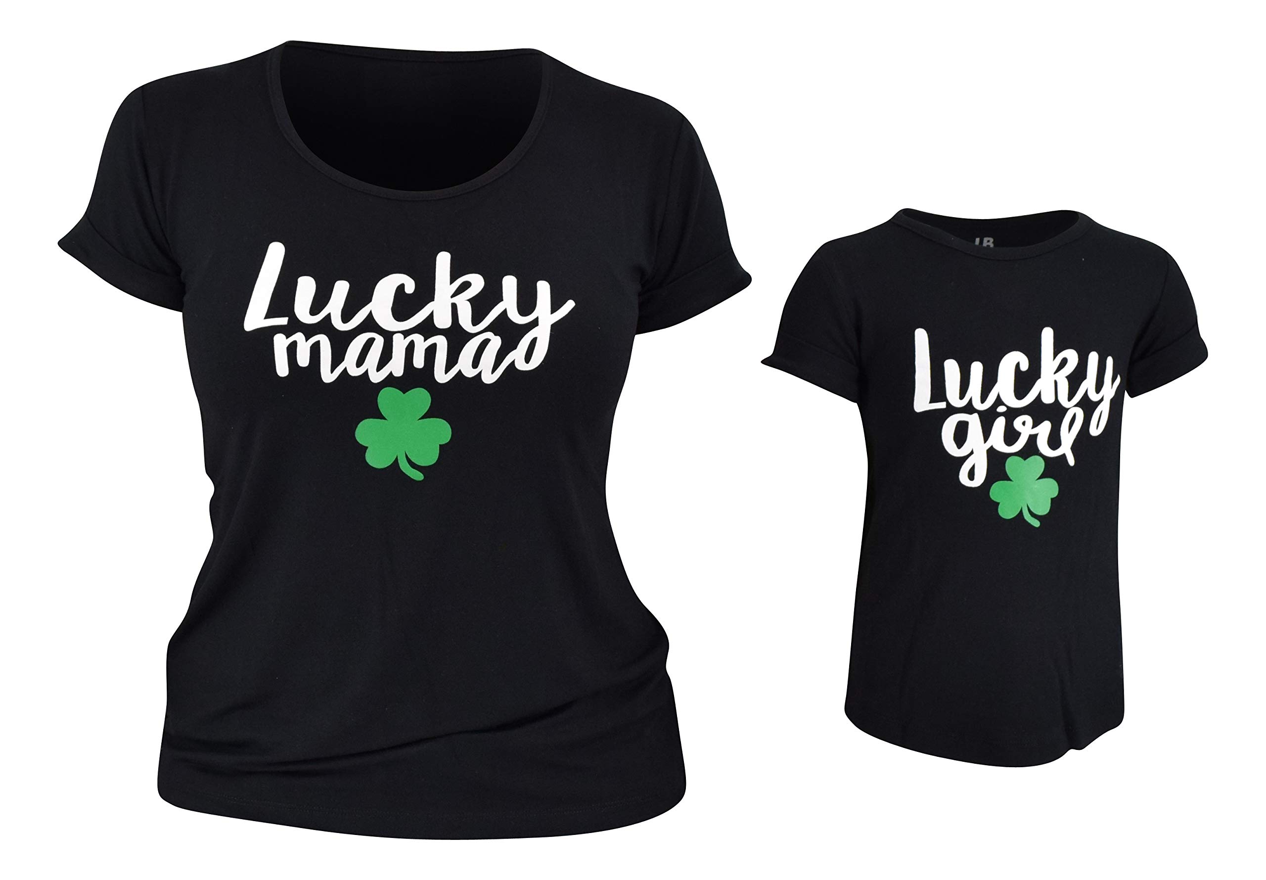 Unique Baby Girls Lucky Mama St Patrick Day Mommy and Me Scoop Neck Shirt (3t) Green