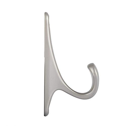 (Pack of 3) Wall Mounted Coat Rack Hanger Towel Clothes Hat Hook for Bathroom Closet Room Kitchen Double Hole Fixation(Matte Nickel)