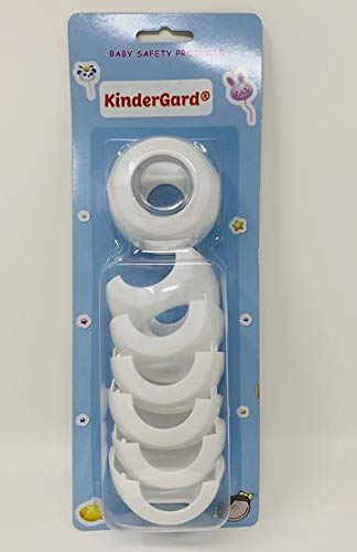 (4 Pack) KinderGard Baby Safety Door Knob Covers to Child Proof Doors Easy Installation,Toddler,Child,Accident, Lock, Universal,Cover,Protection, Babyproofing, Works with All Knobs up to 2 ¼ inches