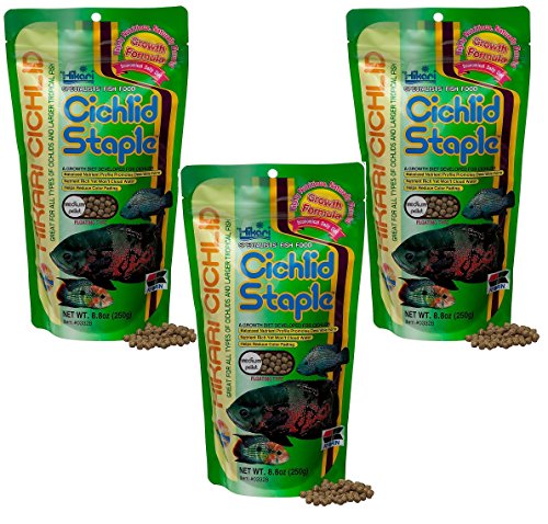 (3 Pack) Hikari 8.8-Ounce Cichlid Staple Floating Pellets for Pets, Medium