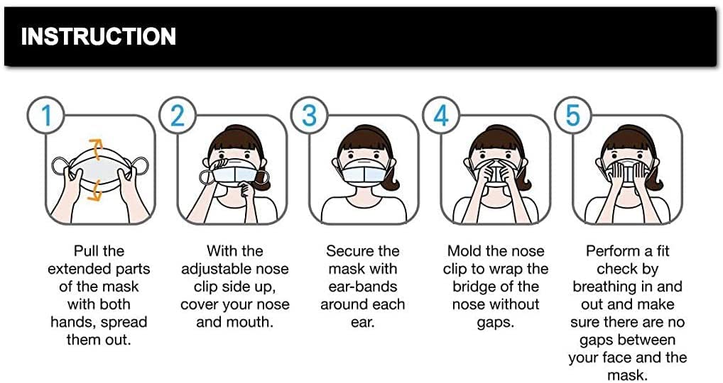 [10 Pack] :: Authentic :: BLUNA [Kids/Small] KF94 Facefit Ergonomic 3D Adjustable Strap Korean Face Mask, White [Made in Korea][Individual Package] for Small Kids Children