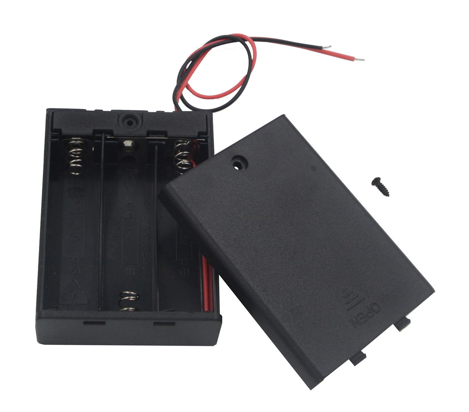 (Pack of 8)AA Battery Holder with Switch and Cover: 2PC Single AA Battery Holder with Cover, 2PC 2 AA Battery Holder with Switch, 2PC 3 AA Battery Holder, 2PC 4 AA Battery Holder with Leads and Wires