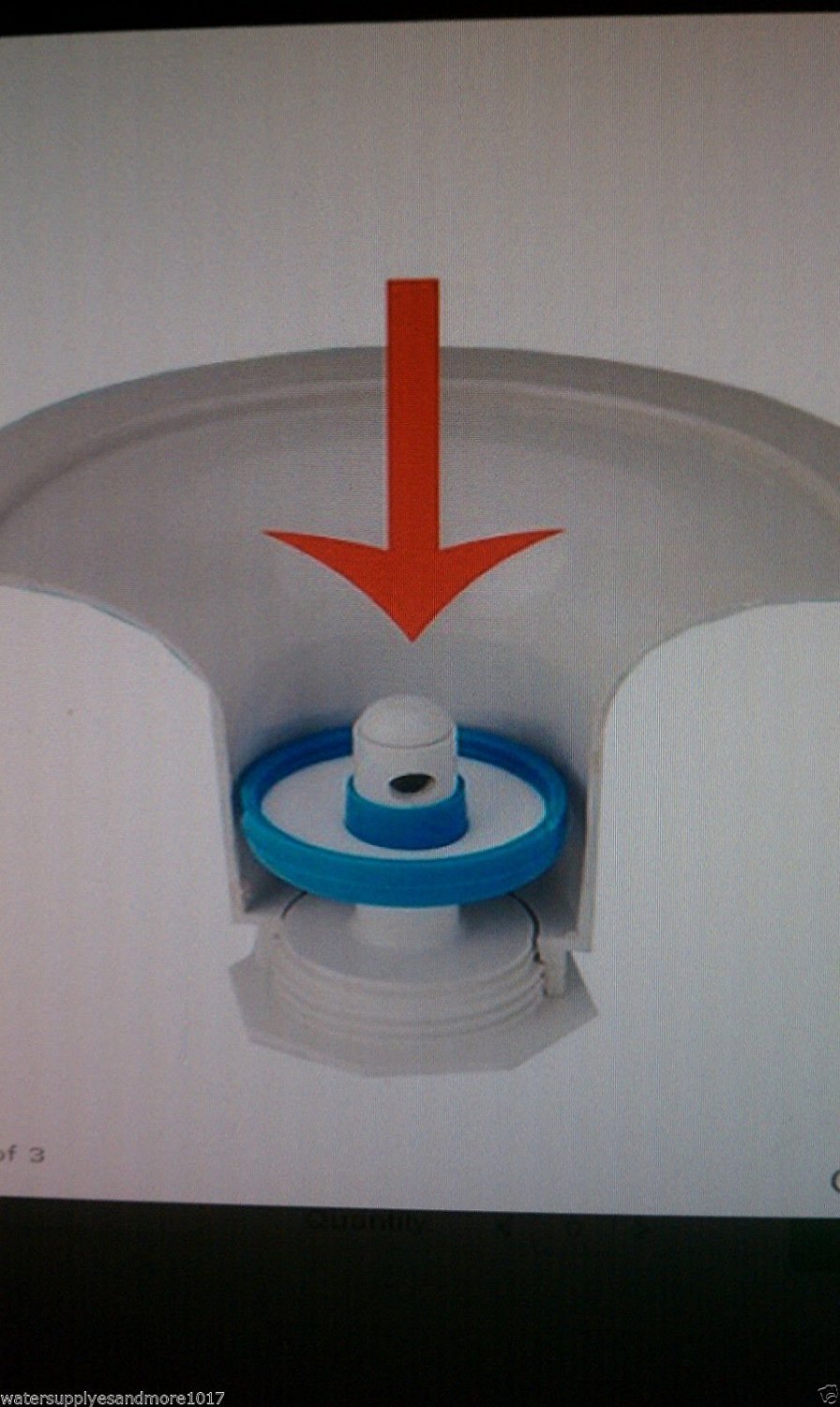 (Bag of 3) No spill reusable crown top water bottle push caps 55 mm