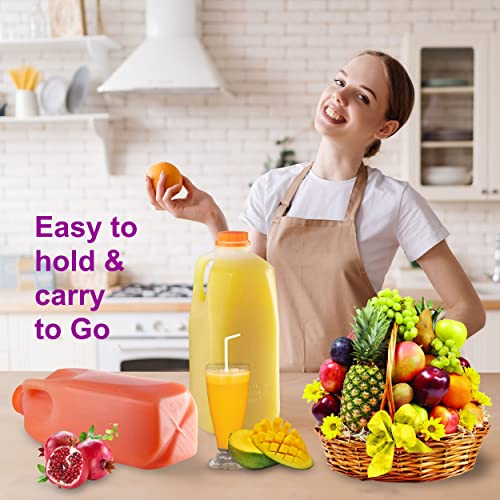 [30 PACK] Empty Plastic Juice Bottles with Tamper Evident Caps 64 OZ - Half Gallon, Smoothie Bottles - Ideal for Juices, Milk, Smoothies, Picnic's and even Meal Prep by EcoQuality Juice Containers
