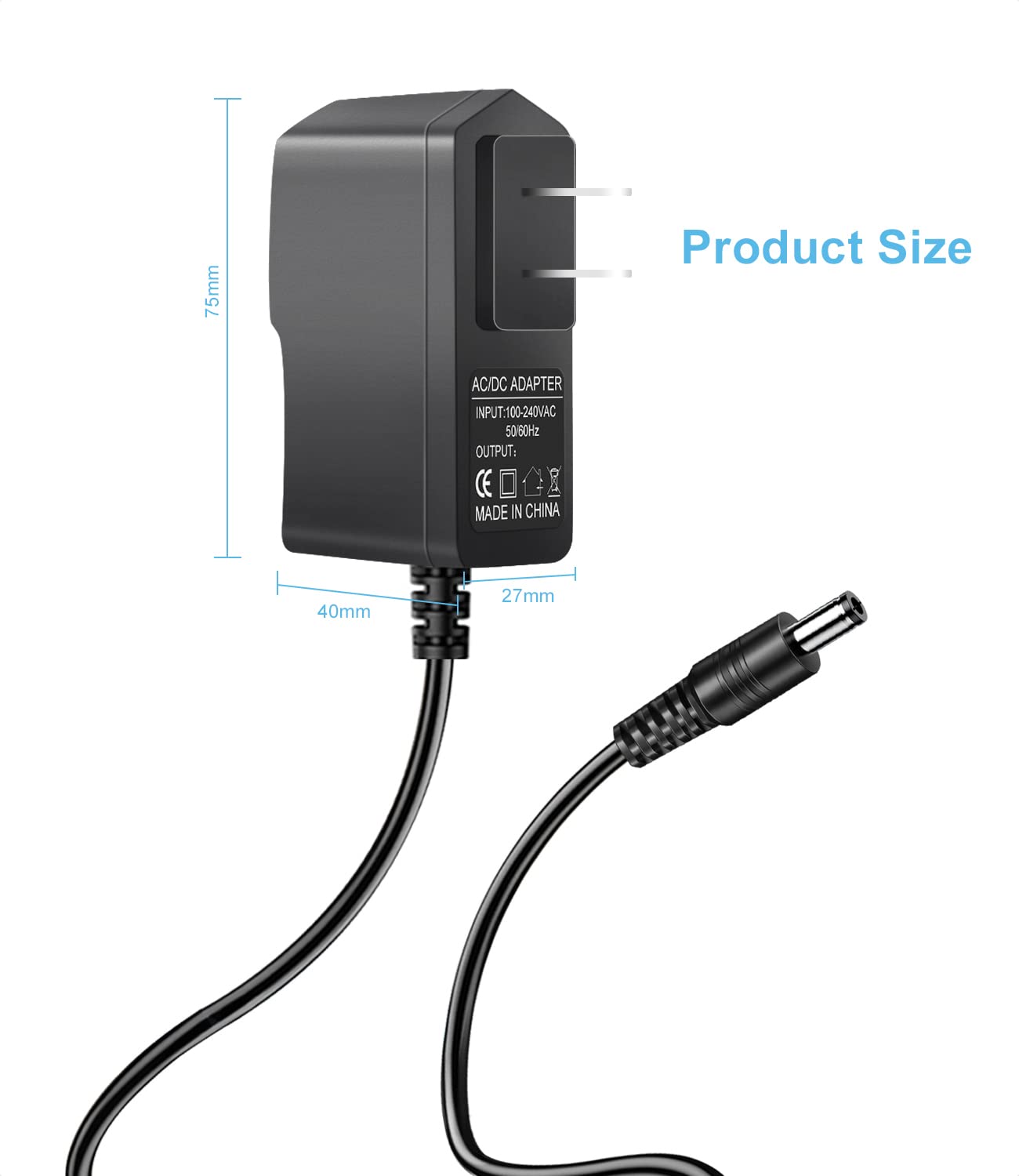WindSwallow 12V AC to DC Adapter Charger Compatible with Sony Portable DVD Player AC-FX150 DVP-FX720 DVP-FX730 DVP-FX810 DVP-FX811 DVP-FX820 DVP-FX970 DVP-FX930 DVP-FX94/B Power Supply
