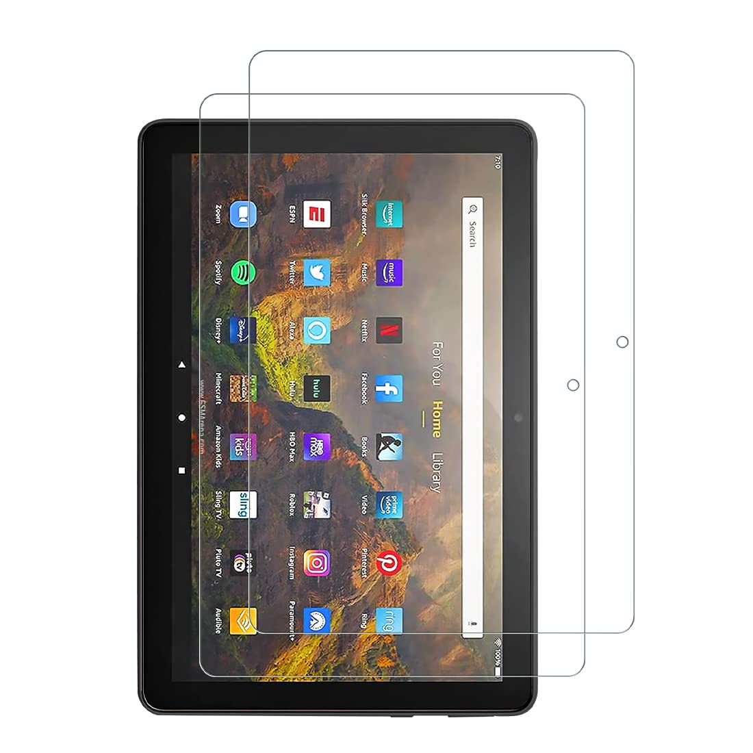 [2-Pack] All-new Fire HD 10 2021/Fire HD 10 Kids/Fire HD 10 Kids Pro/Fire HD 10 Plus Screen Protector,HD Anti-Scratch Anti-Fingerprint 9H Hardness Tempered Glass