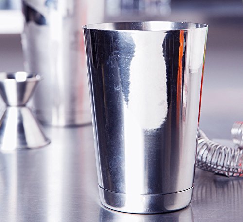 (6 Pack) 15-Ounce Cocktail Mixing Shaker Tin - Silver Glitter, Stainless Steel Bar Shakers/Boston Shaker Tins
