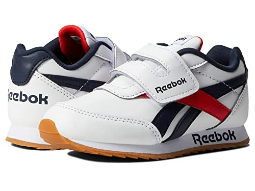 Reebok baby boys Reebok Royal Cljog 2 Kc Sneaker, White/Collegiate Navy/Radiant Red, 6 Infant US