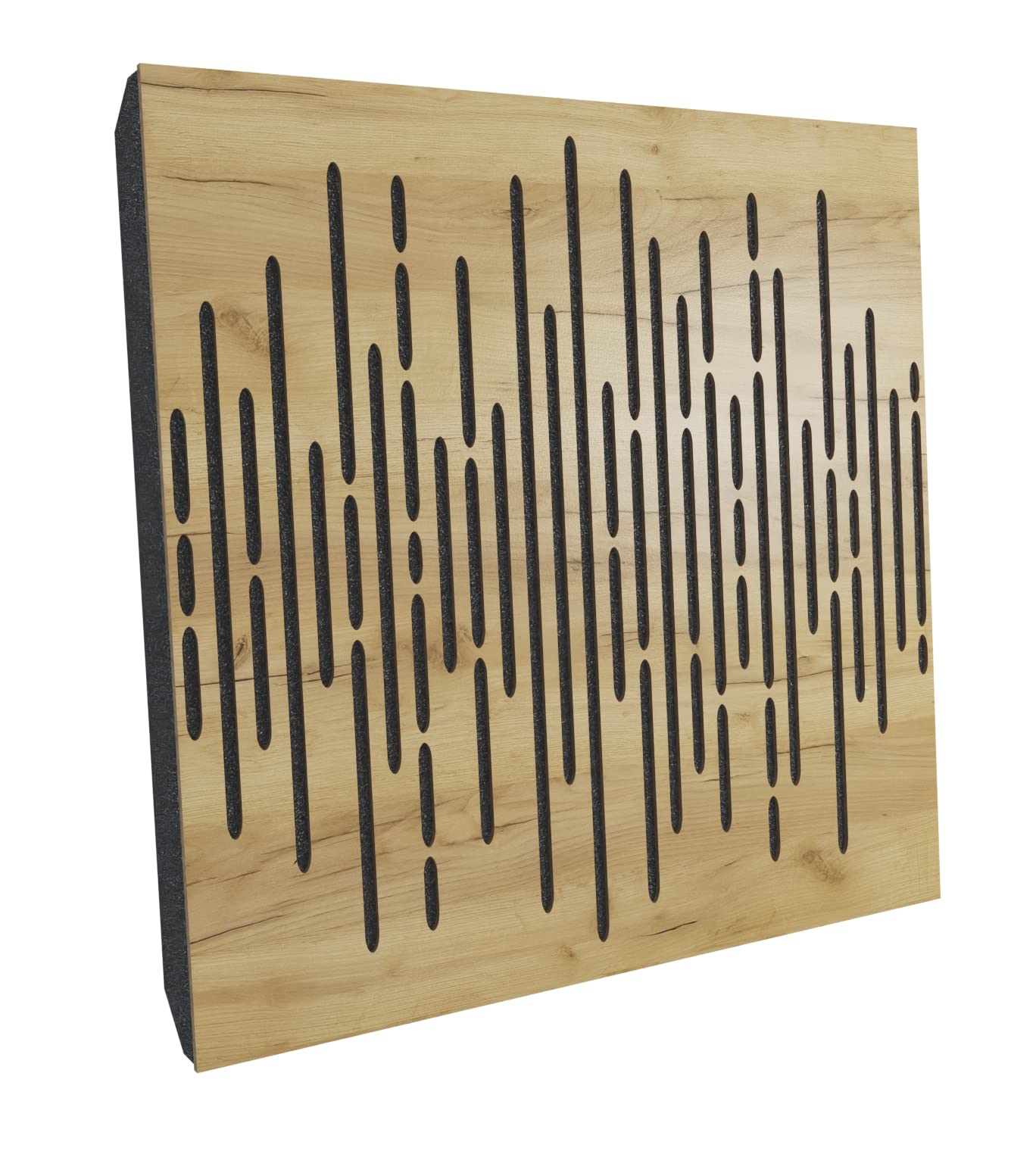 (4 Pack) Sound Absorption-Diffuse Acoustic Panel «Wave» for rec.studio | Wood laminated: (Oak)