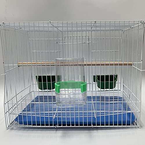 [2 Pack] Seneme Automatic Bird Water Dispenser for Cage, Birds Clear Dispenser Food Feeder, Bird Food Feeder for Cage with 1 Pcs Plastic Fruit Vegetable Feeder