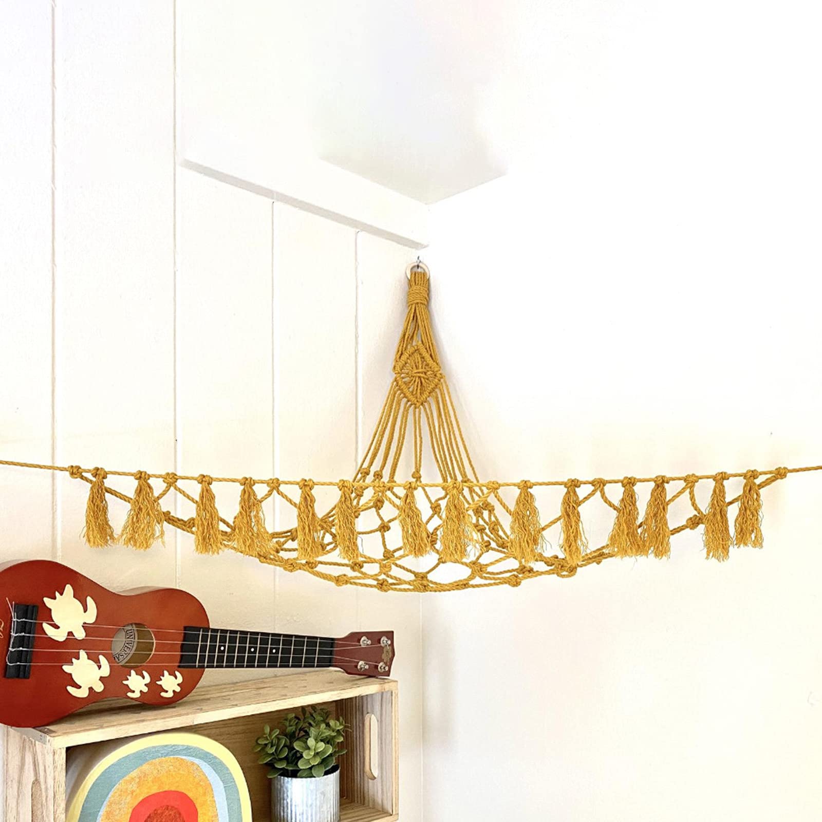 Yinuoday Toy Hammocks Wall Corner Hanging Storage Net Organizer Stuffed Animal Hammock Great Decor while Neatly Organizing Toys and Stuffed Animals